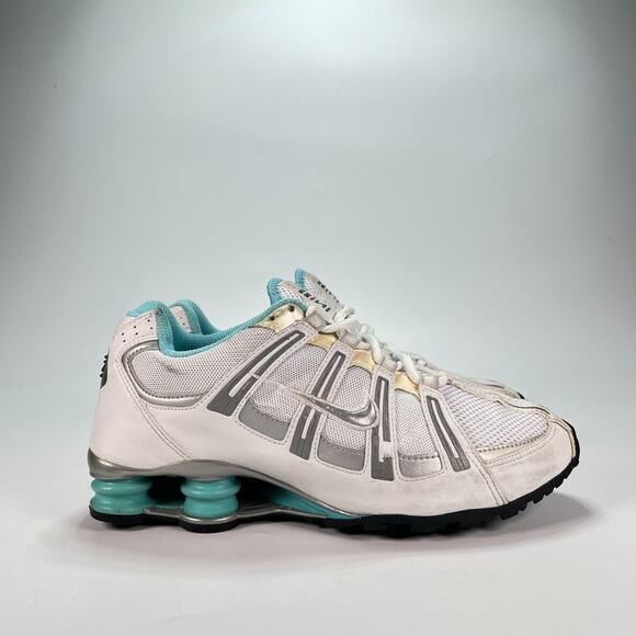 Nike | Shoes | Nike Shox Turbo Mesh White Mineral Teal Athletic Running ...